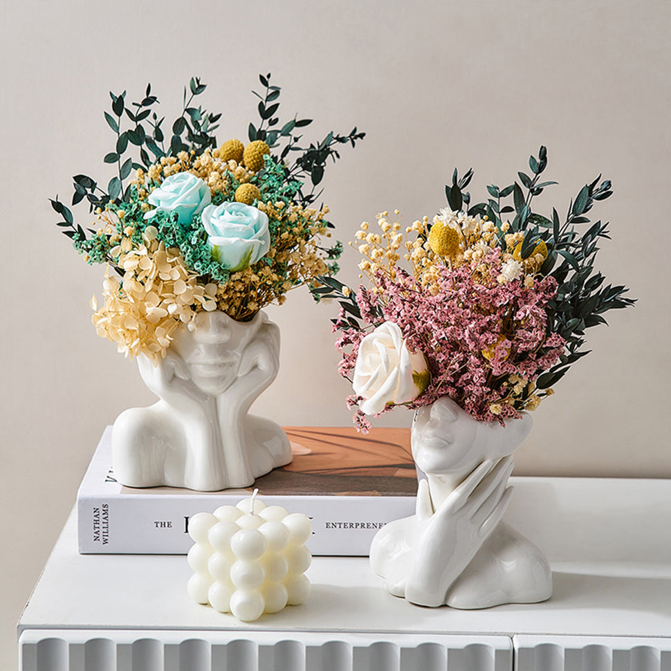 Abstract Facial Expression Vase – Arte Attic