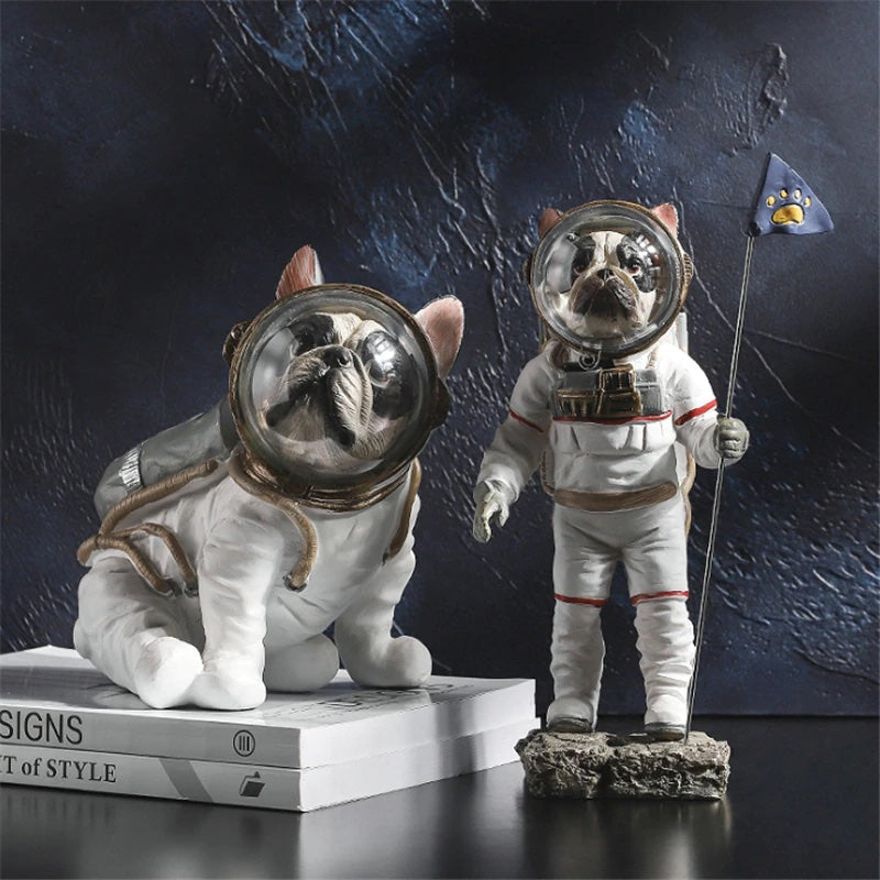 Space Bulldog Astronaut Figurines – Arte Attic