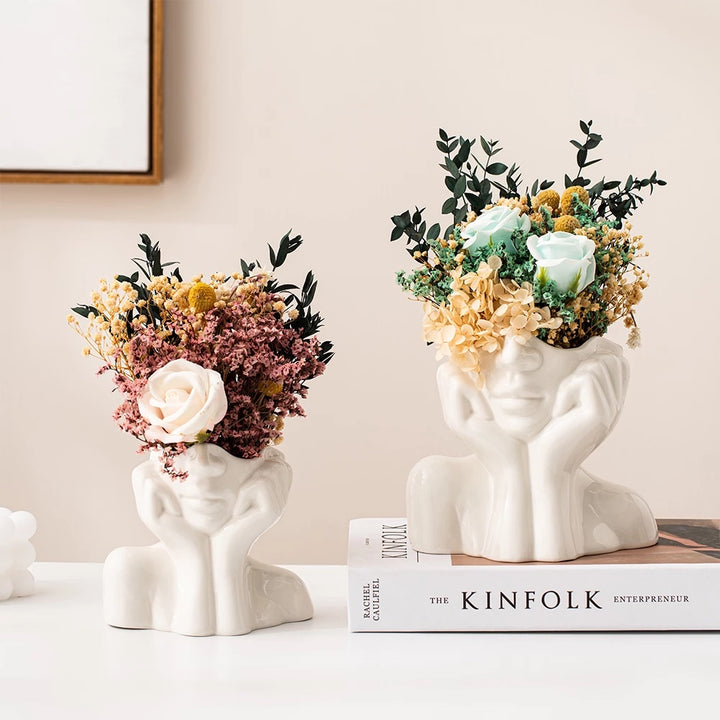 Abstract Facial Expression Vase – Arte Attic