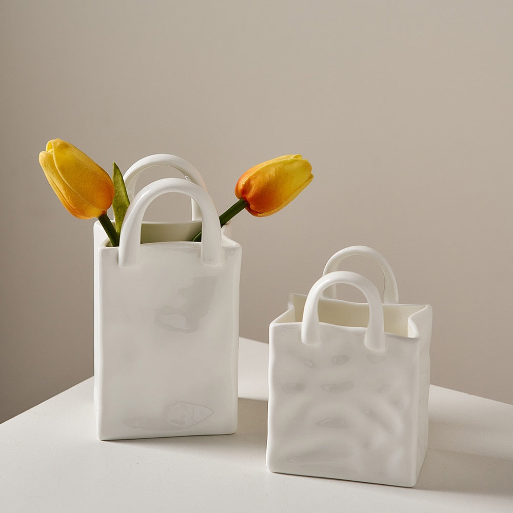 Ceramic Bag Shaped Vase – Arte Attic