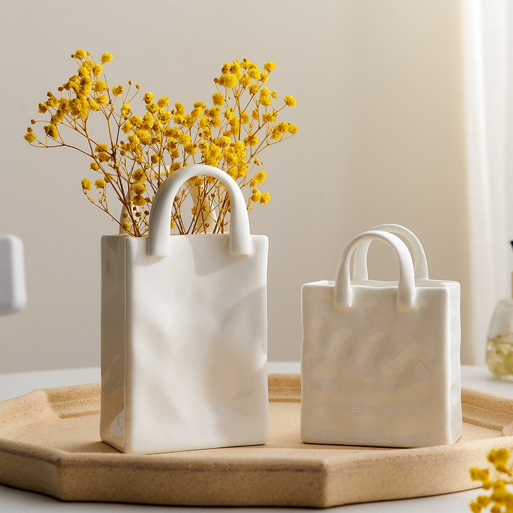 Ceramic Bag Shaped Vase – Arte Attic